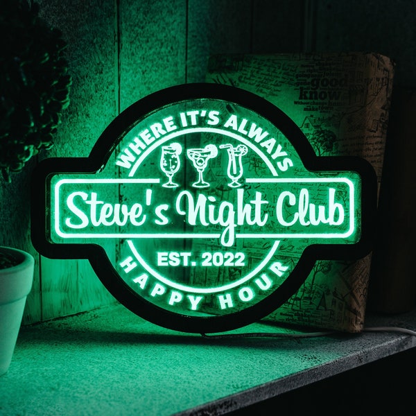 Led Light up Club Sign - Etsy