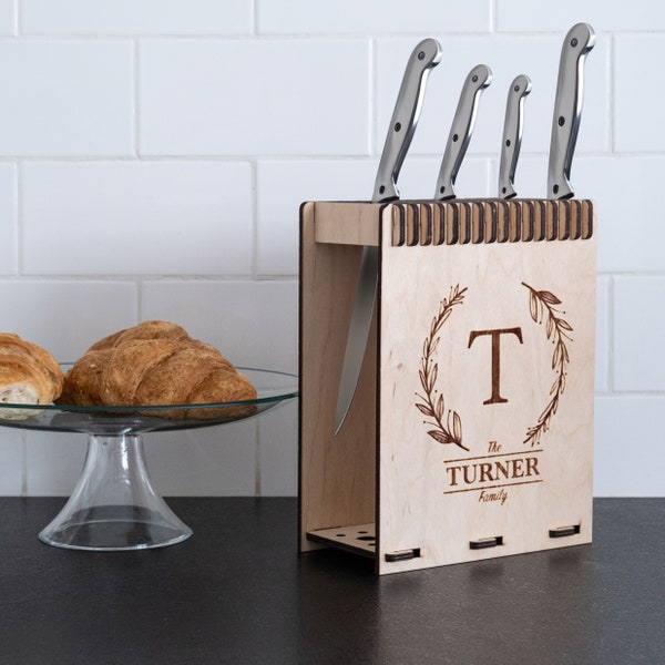 Wood Knife Block - Etsy