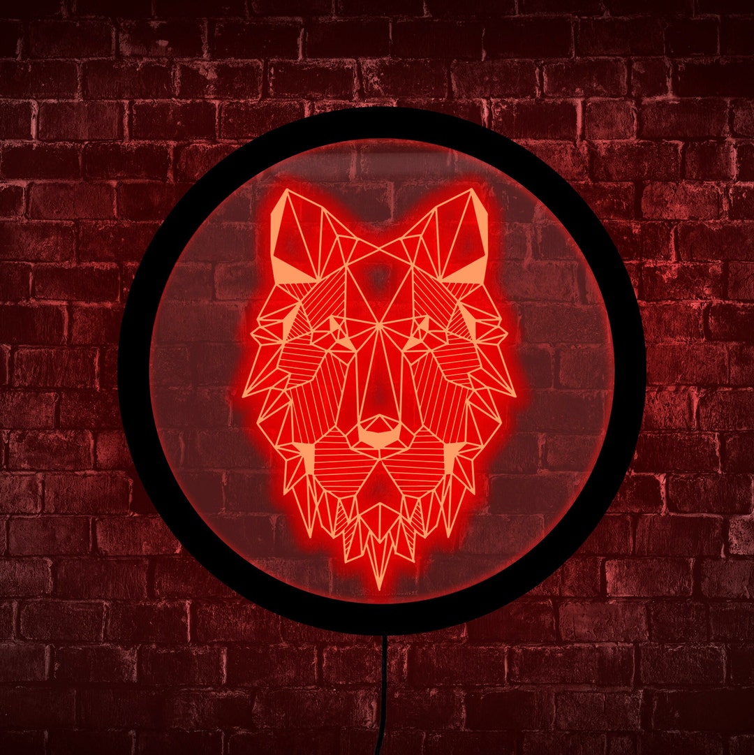 Wolf Neon Sign Wolf Neon Light Wolf Led Sign Wolf Light up - Etsy