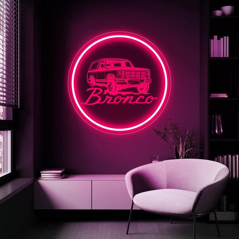 Ford Bronco Neon Sign, Ford Bronco Logo, Ford Bronco Led Sign, Ford ...