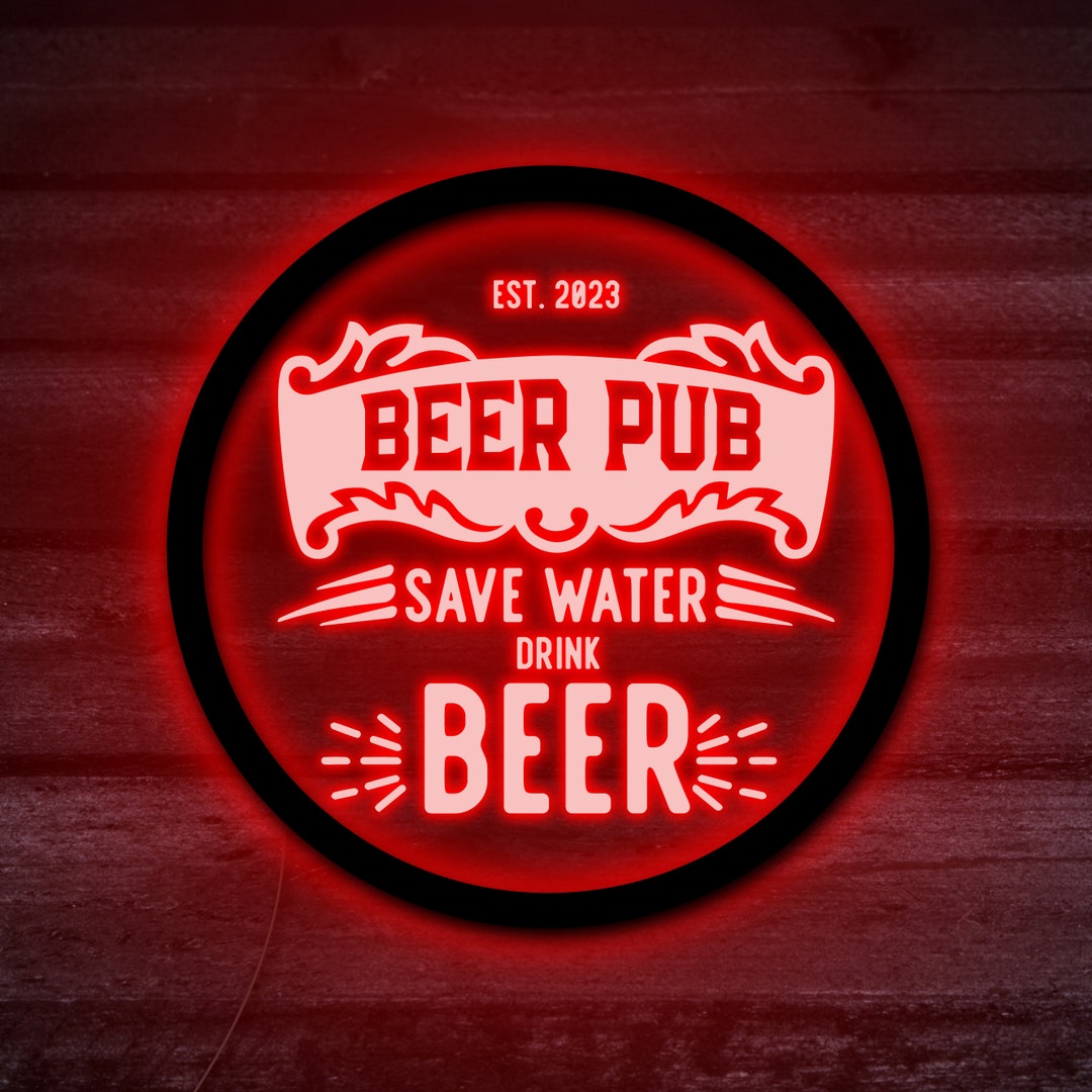 Custom Bar Neon Sign, Beer Pub Sign, Personalized Beer Sign, Custom ...