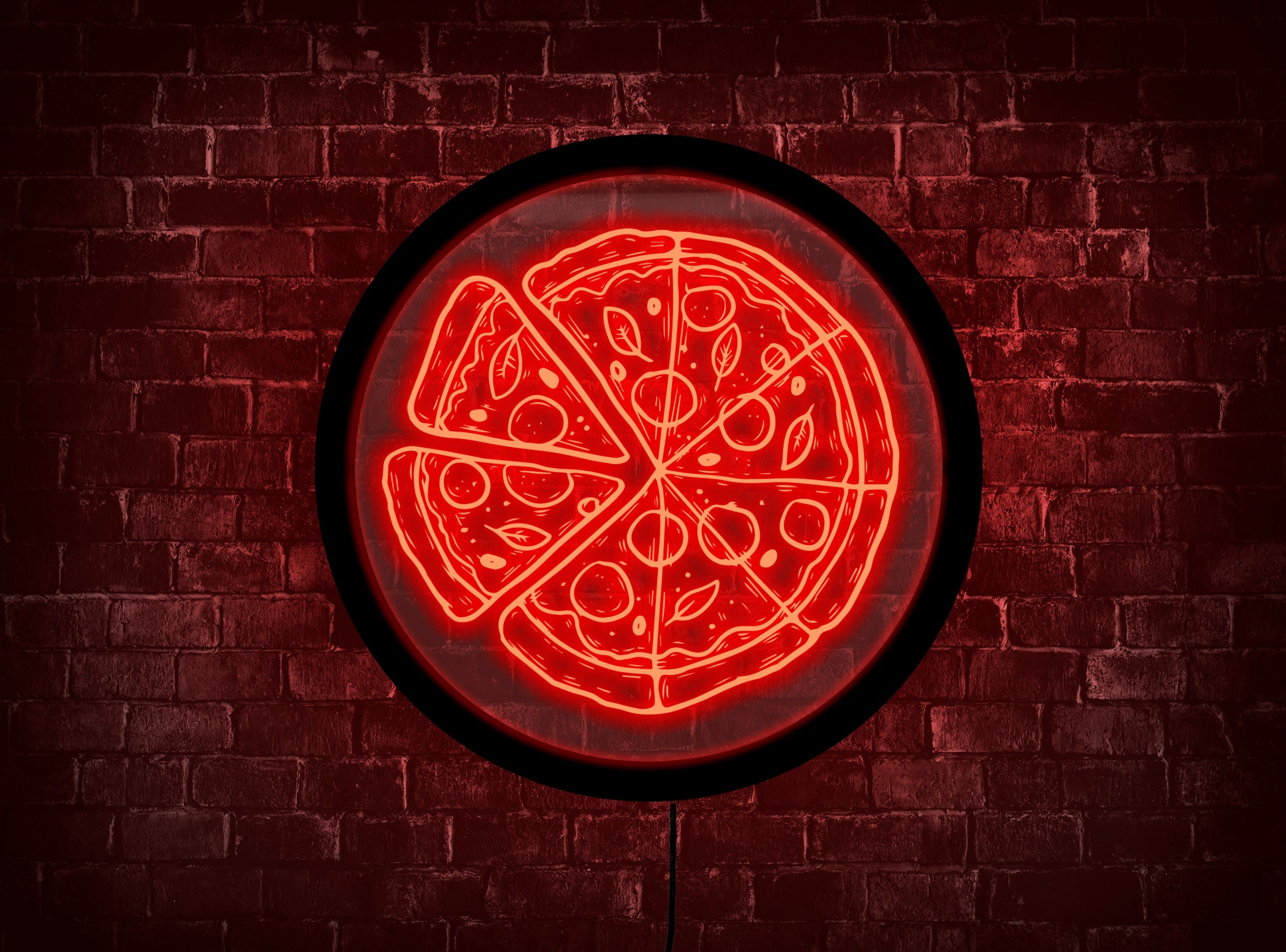Pizza Led Sign Pizza Light up Sign Pizza Wall Decor - Etsy