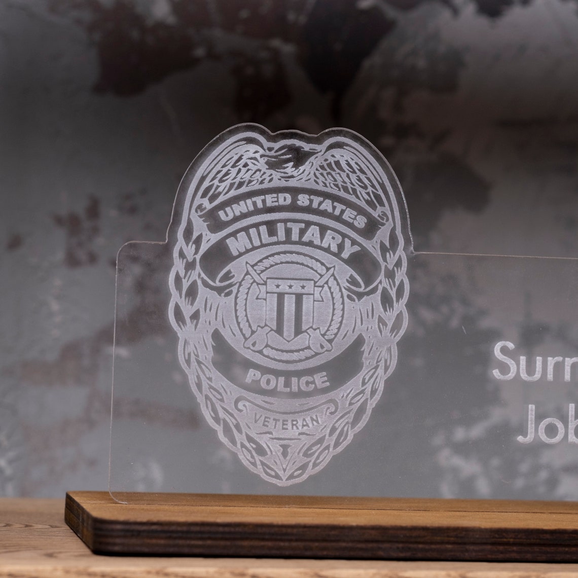 Police Officer Desk Name Plate, Police Graduation Gift, Personalized ...