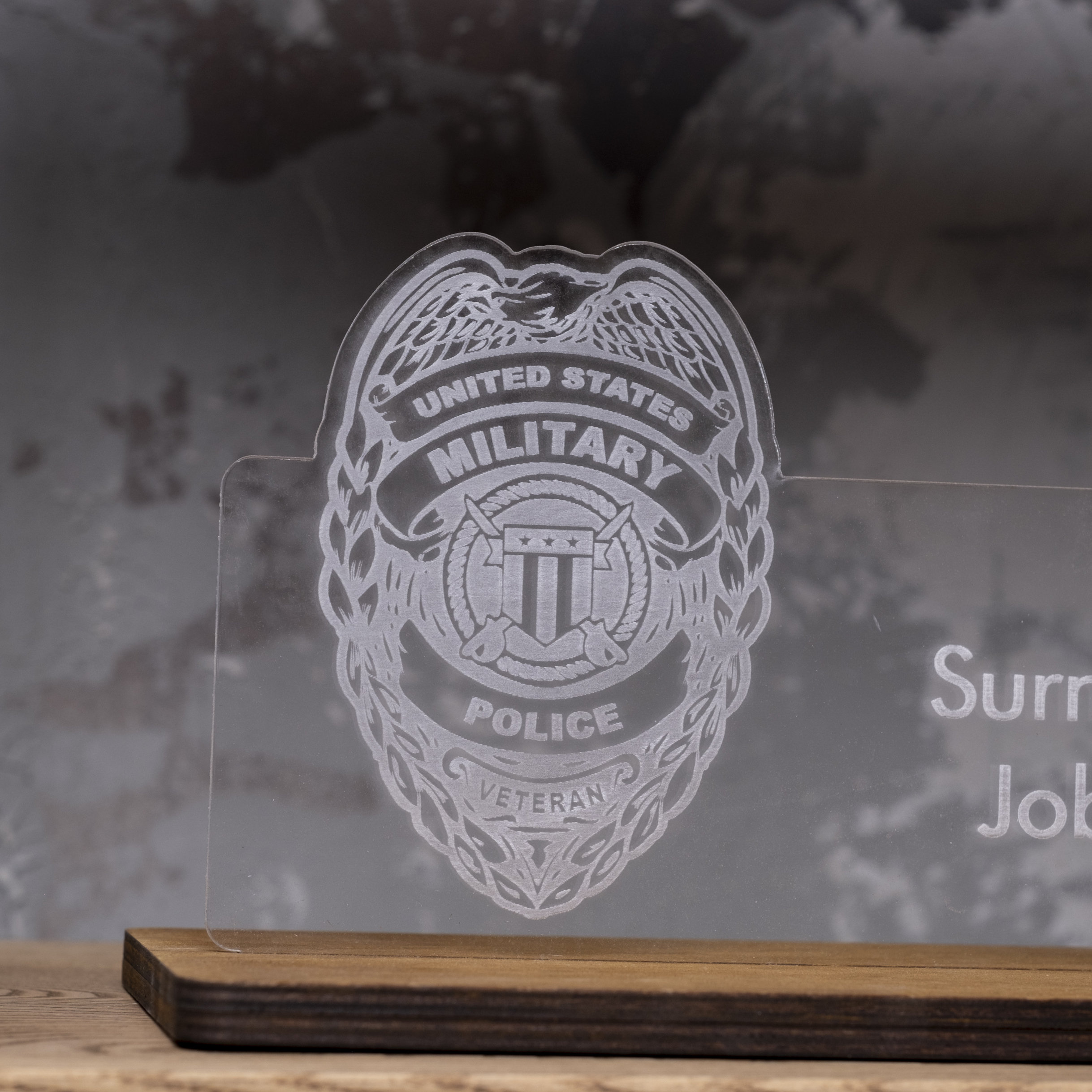 Police Officer Desk Name Plate, Police Graduation Gift, Personalized ...