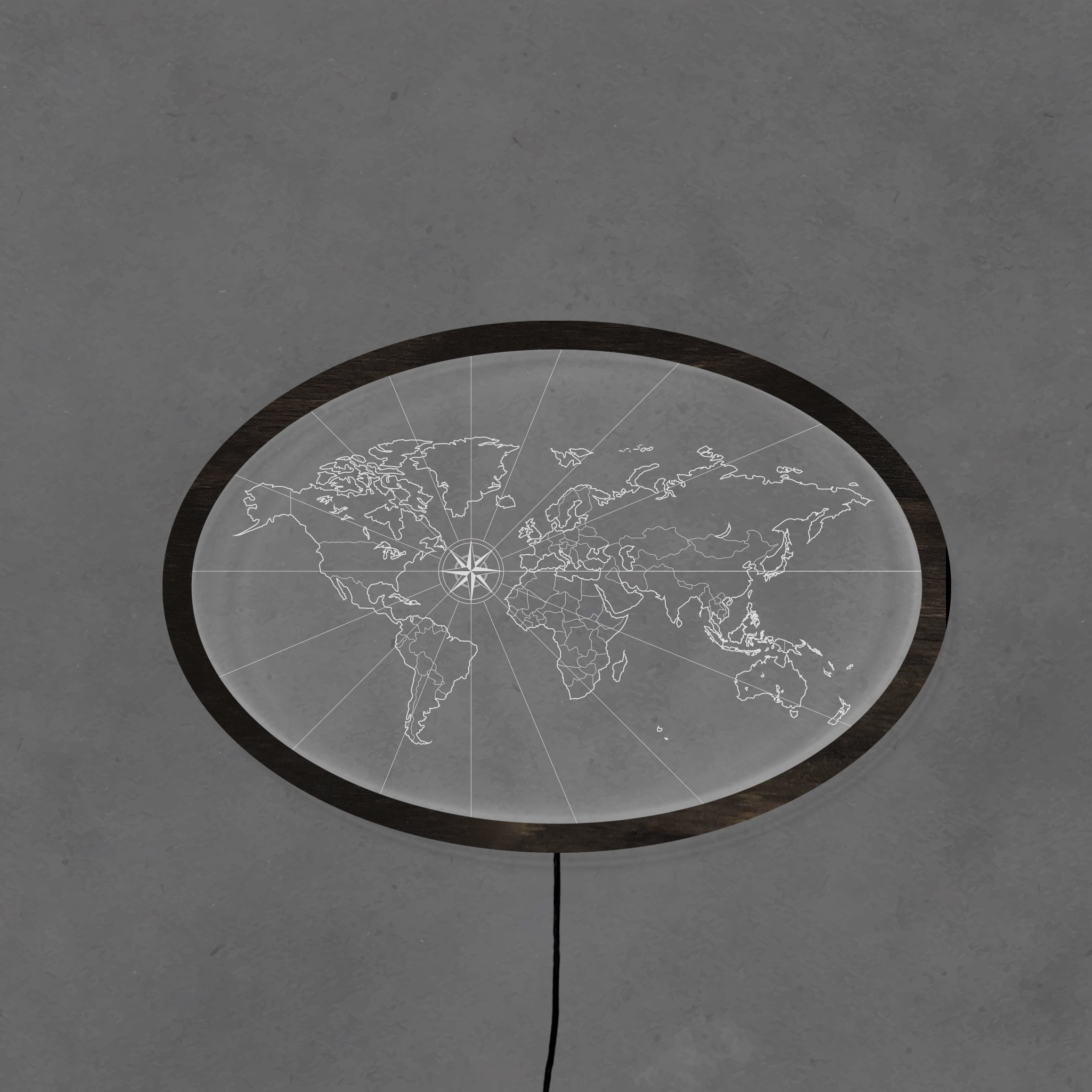 World Map Lamp World Map Light World Map Led World Map Wall - Etsy