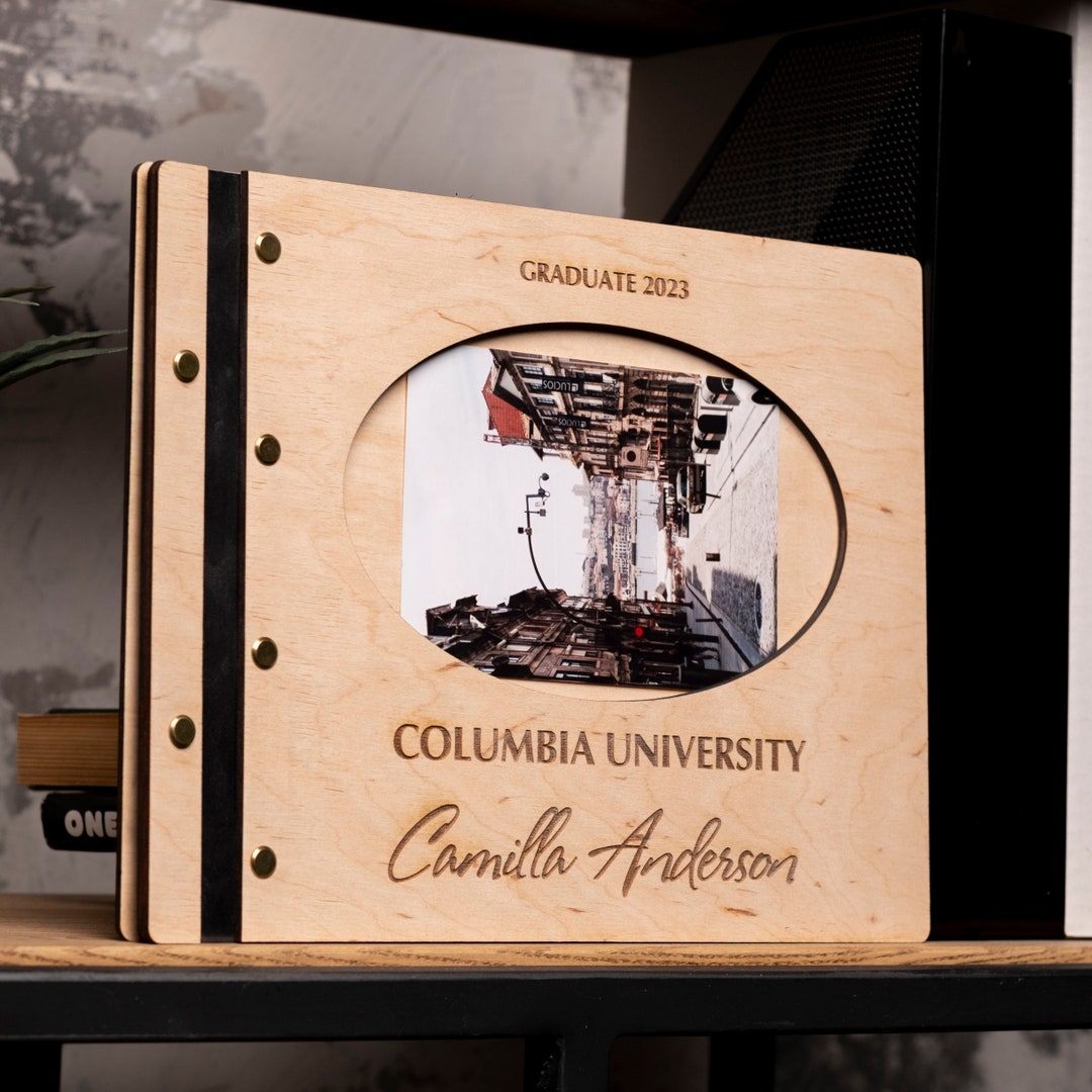 Custom Graduation Guest Book, Wood Graduation Sign in Book, High School ...