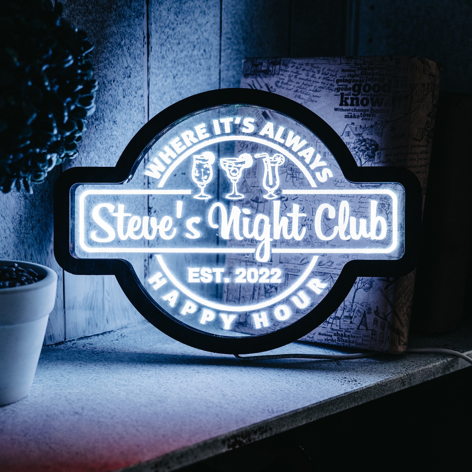 Night Club Light up Sign, Custon Night Club Neon Sign, Night Club Led ...