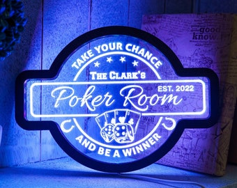 Poker Sign Room - Etsy