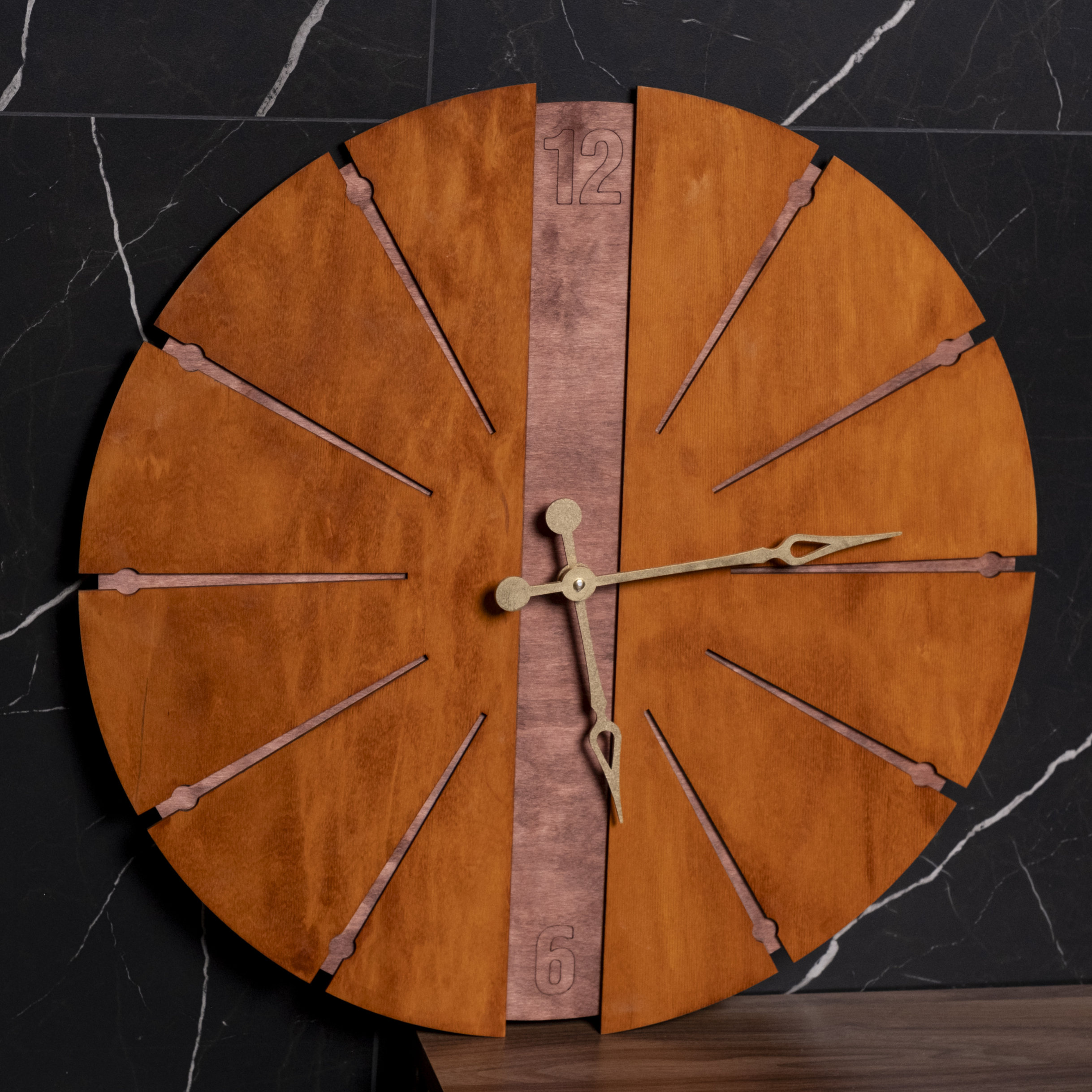 Wooden Wall Clock, Abstract Wall Clock, Decorative Wall Clock, Unique ...