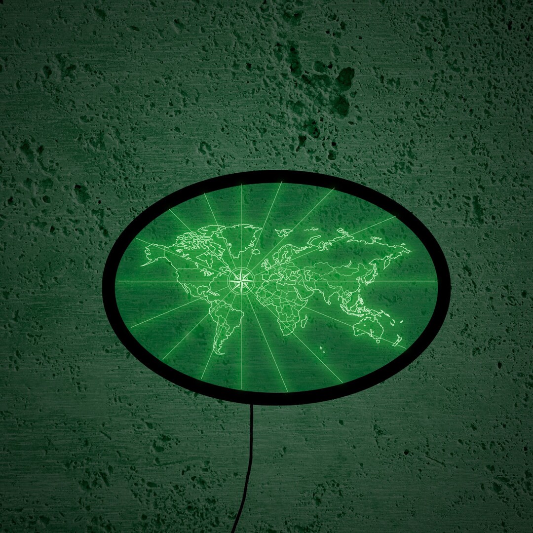 World map lamp World map light World map led World map wall - Etsy Portugal