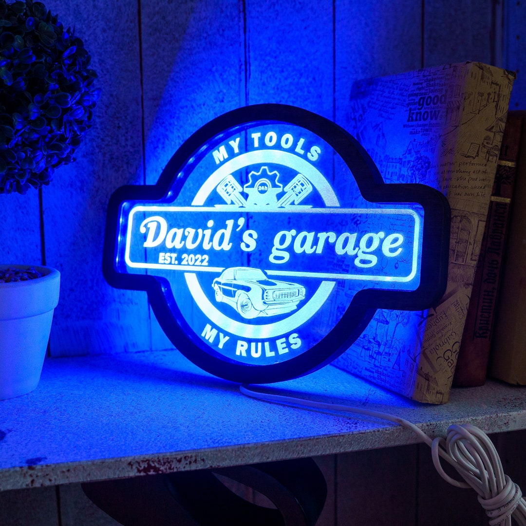 Custom Garage Neon Light Sign, Personalized Garage Sign, Garage Neon ...