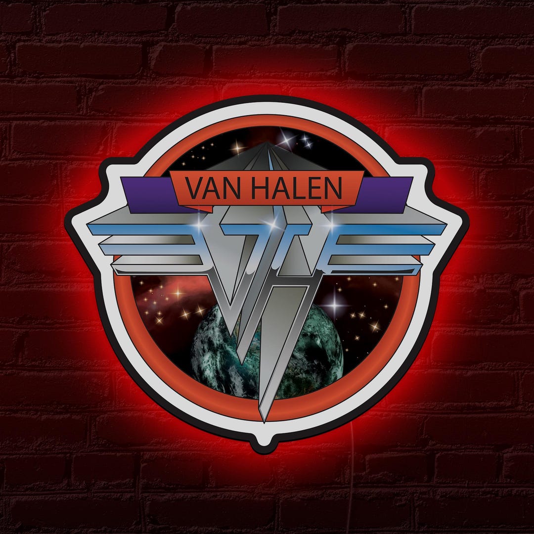 Van Halen Neon Sign, Van Halen Logo Decor, Van Halen Led Sign, Van ...