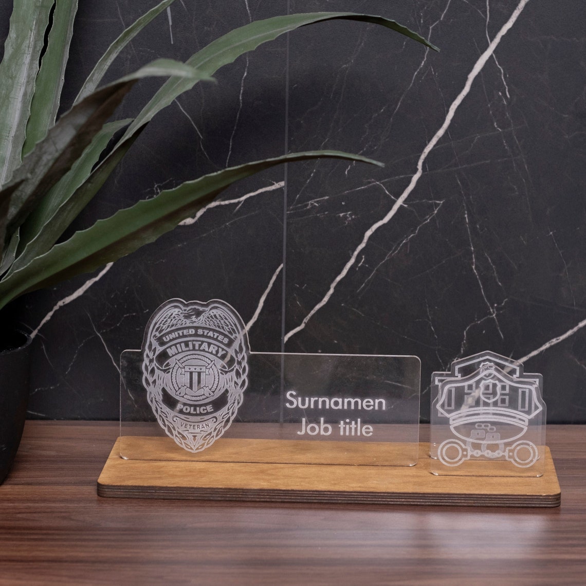 Police Officer Desk Name Plate, Police Graduation Gift, Personalized ...