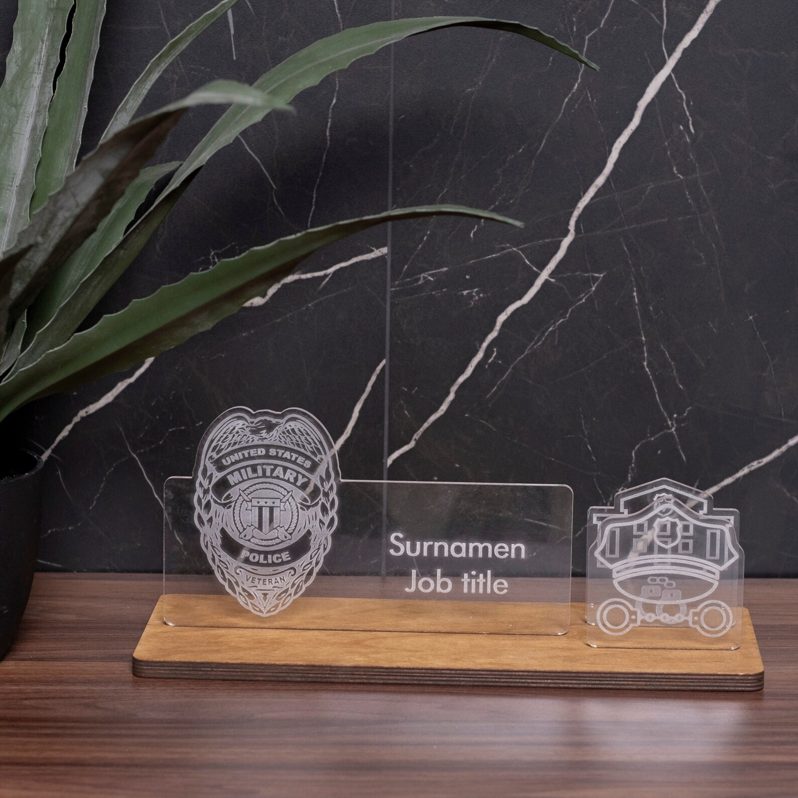 Police Officer Desk Name Plate, Police Graduation Gift, Personalized ...