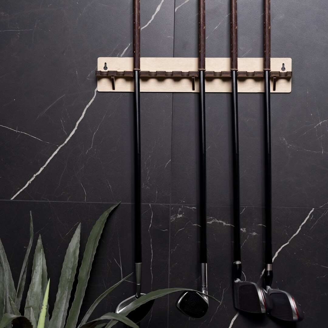 Golf Club Wall Mount, Golf Club Wooden Hanger, Custom Golf Club Rack ...