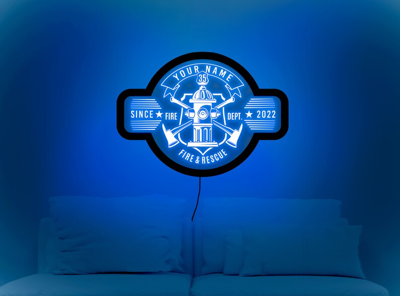 Custom Firefighter Sign, Firefighter Neon Sign, Firefighter Lights ...