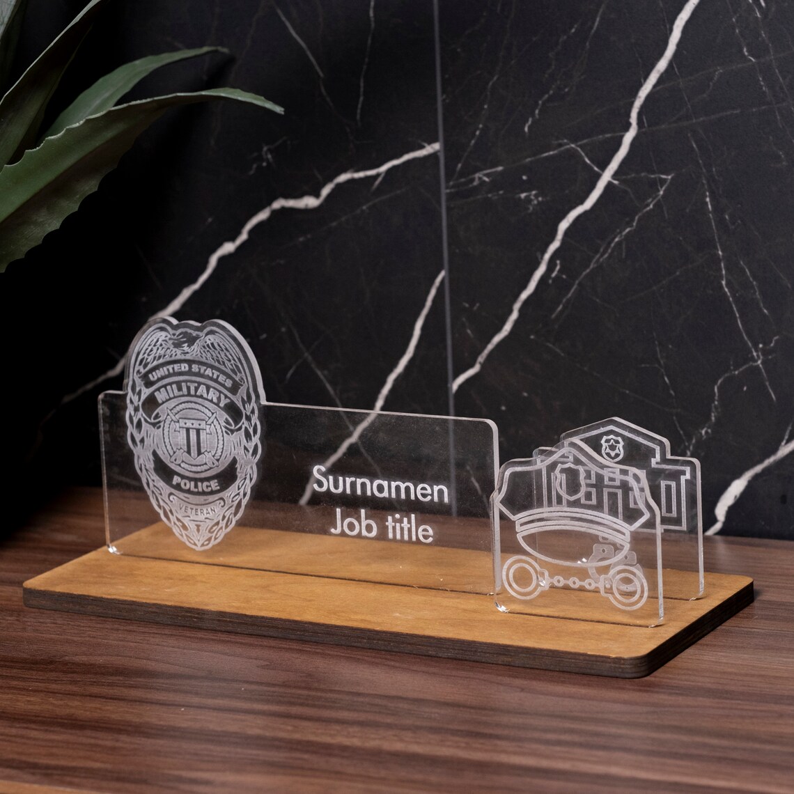 Police Officer Desk Name Plate, Police Graduation Gift, Personalized ...