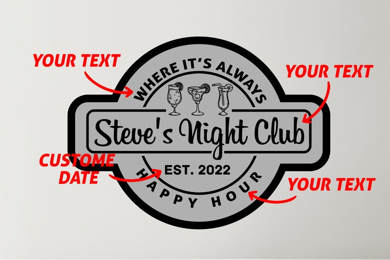 Night Club Light up Sign, Custon Night Club Neon Sign, Night Club Led ...