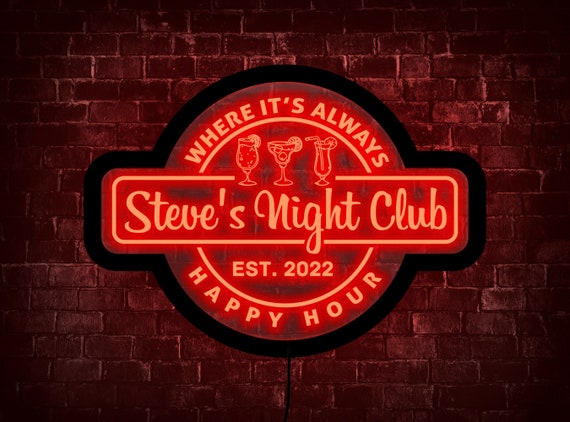 Night Club Neon Sign Night Club Led Sign Night Club Light | Etsy