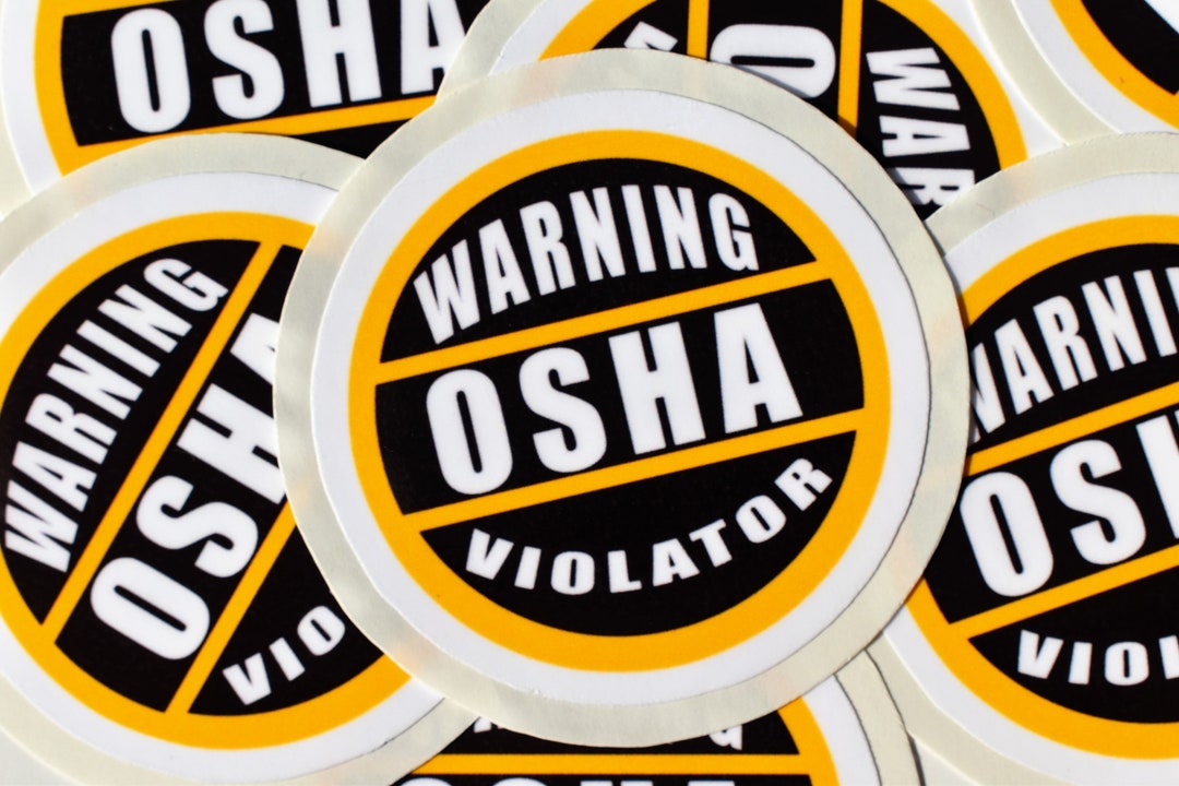 Warning Osha Violator Circle Sticker Lineman Sticker Hardhat Sticker ...