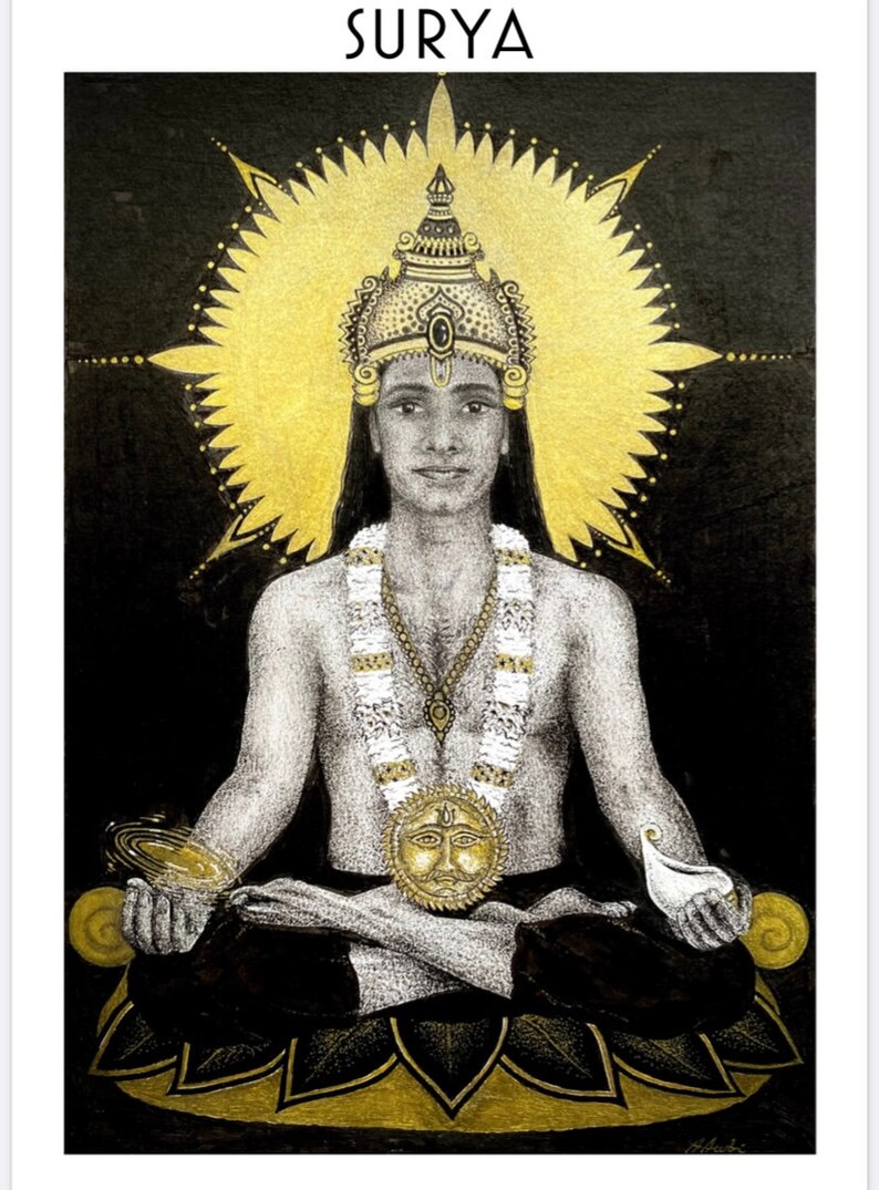 Surya Indian Sun God - Etsy