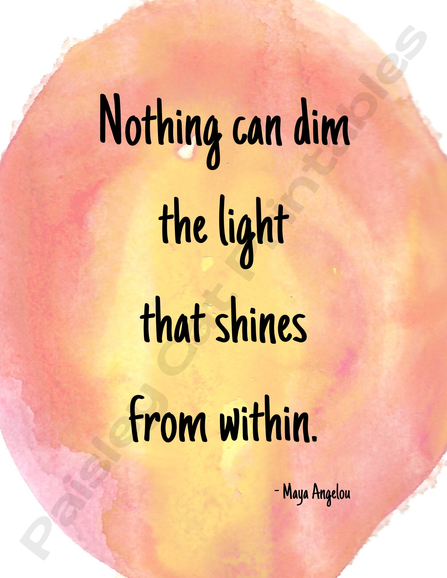 NOTHING CAN DIM the Light That Shines From Within, Instant Download ...