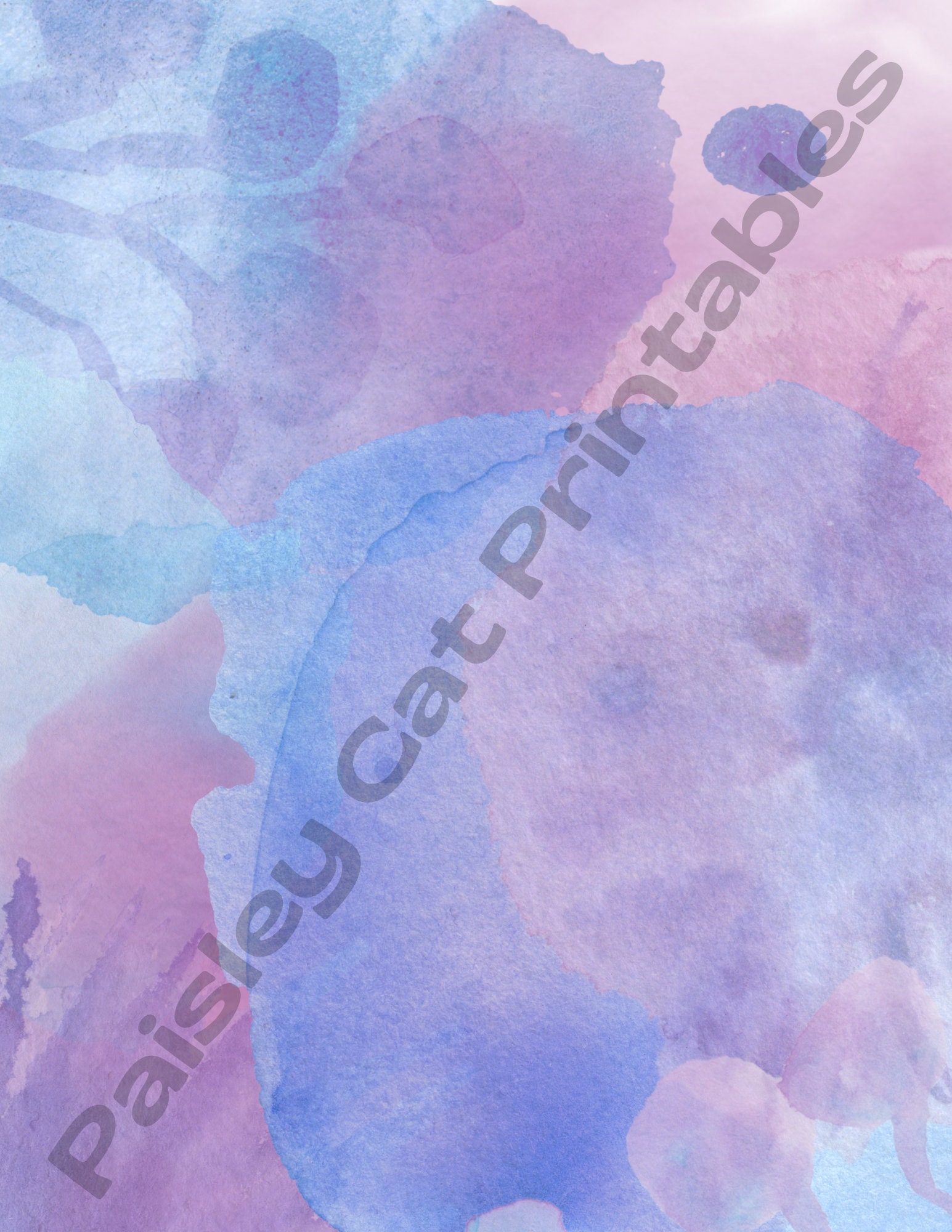 WATERCOLOR COLLAGE PAPER Pack, 6 Designs, Instant Download, Original ...