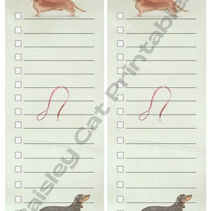 TO DO LISTS Pack, 4 Different Designs, Dogs, Instant Download, Print ...