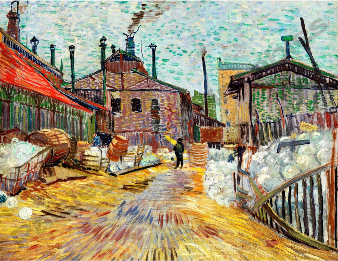 THE FACTORY, Vincent Van Gogh, Instant Download, Wall Art, Digital ...