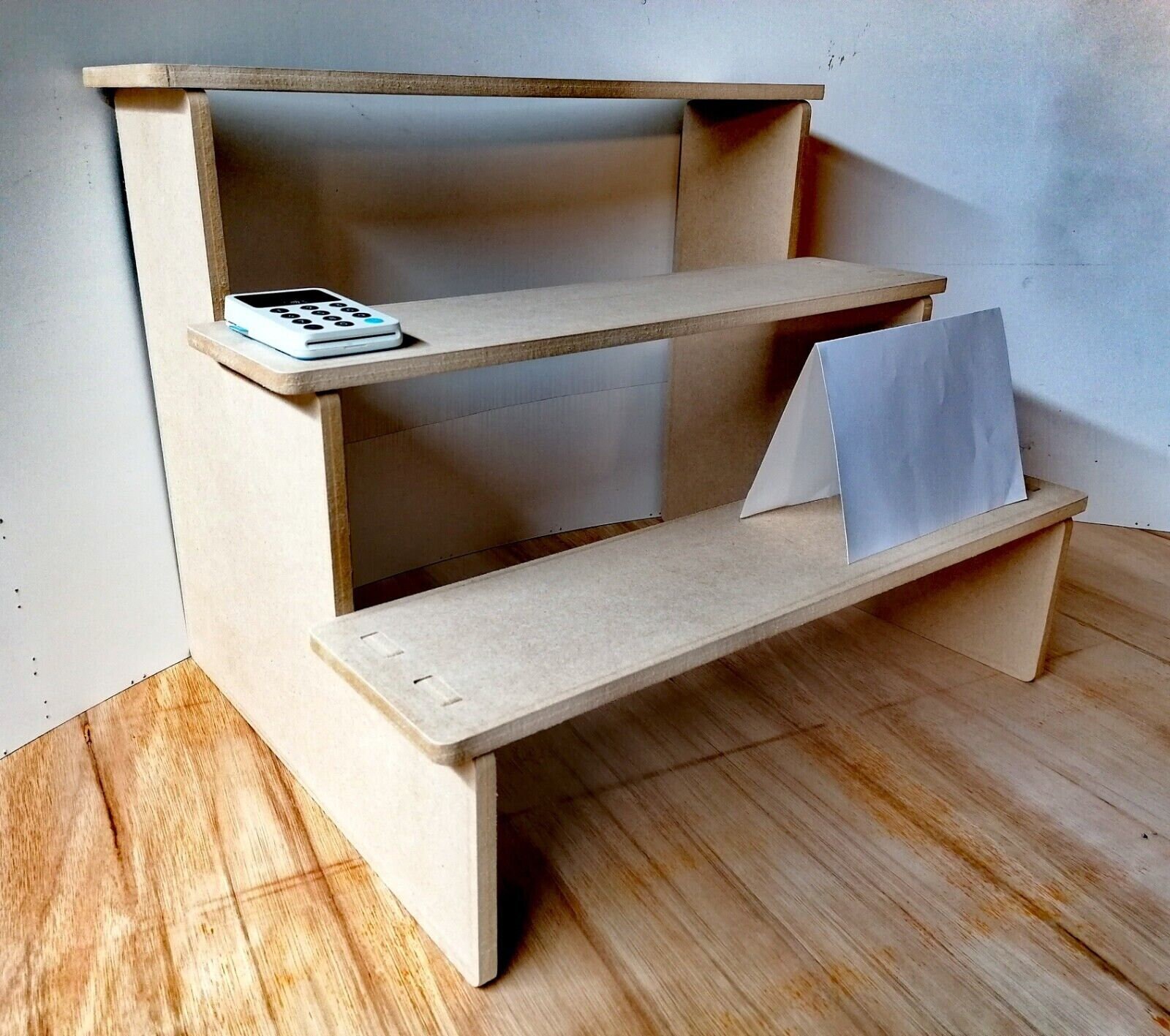 Tiered Display Stand Shelves Craft Fair Point of Sale Retail Shelf Unit ...