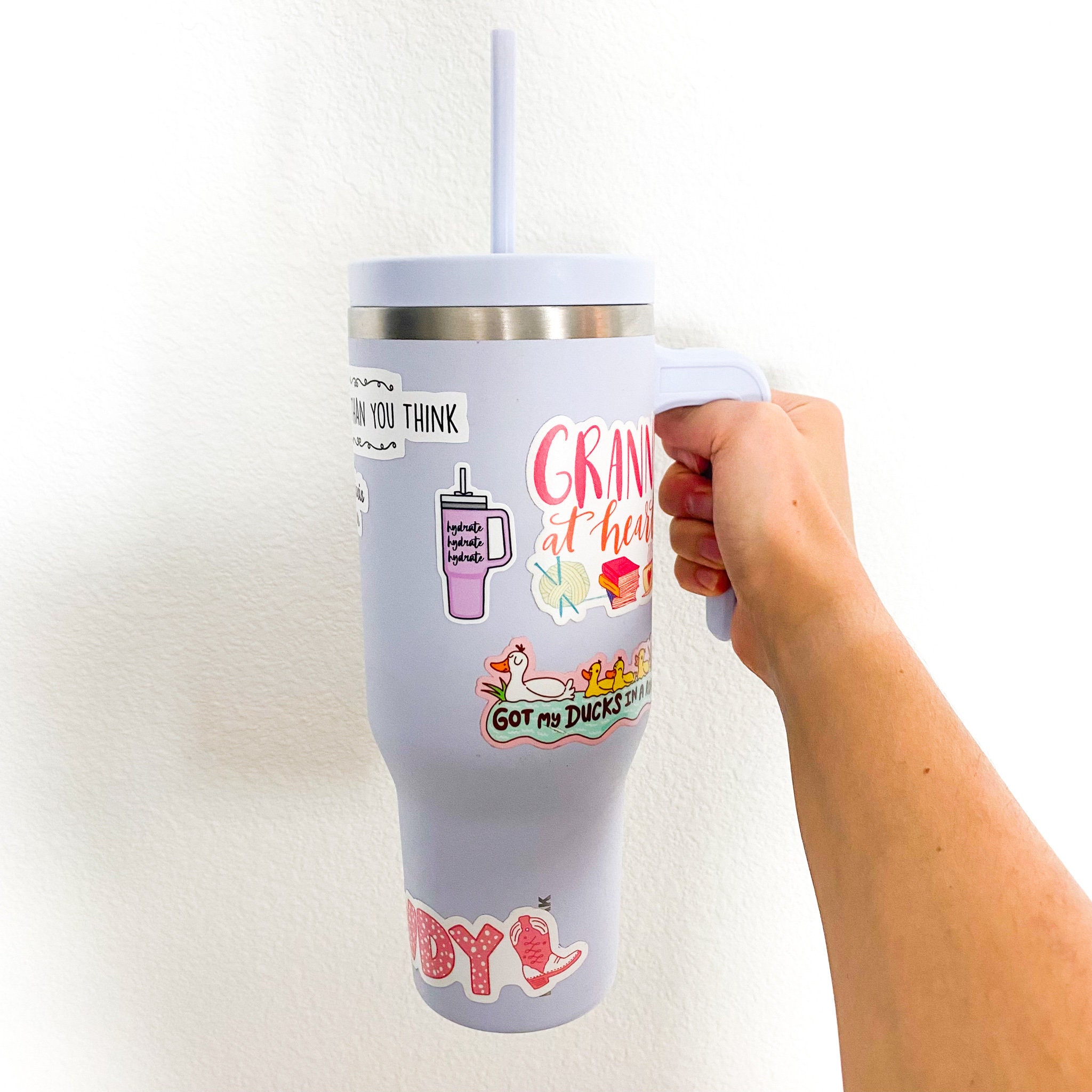 Purple Stanley Cup Hydrate Sticker, Cute and Fun Water-proof Stickers ...