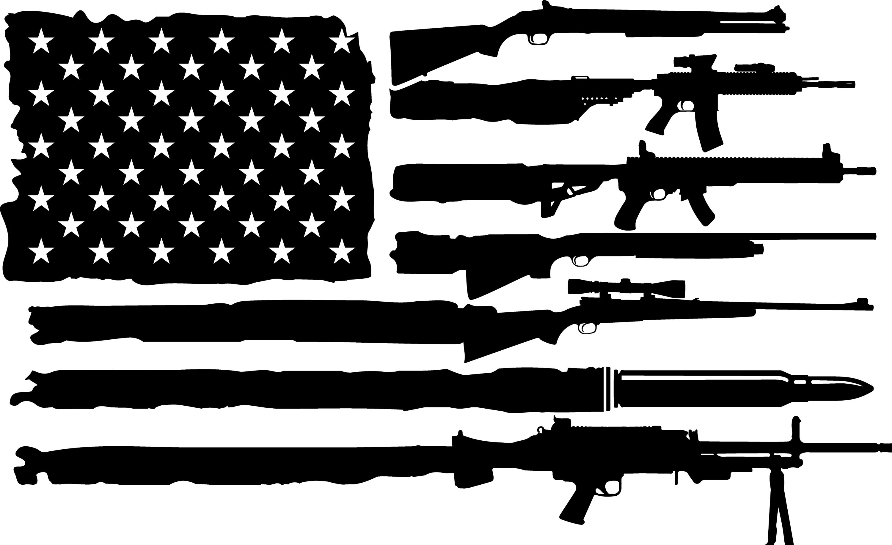 American Flag Rifle Flag - Etsy