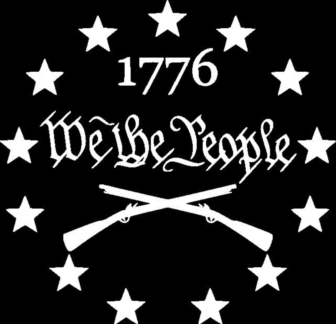 We the People 1776, Decal, Vinyl Sticker, USA, America, Second ...