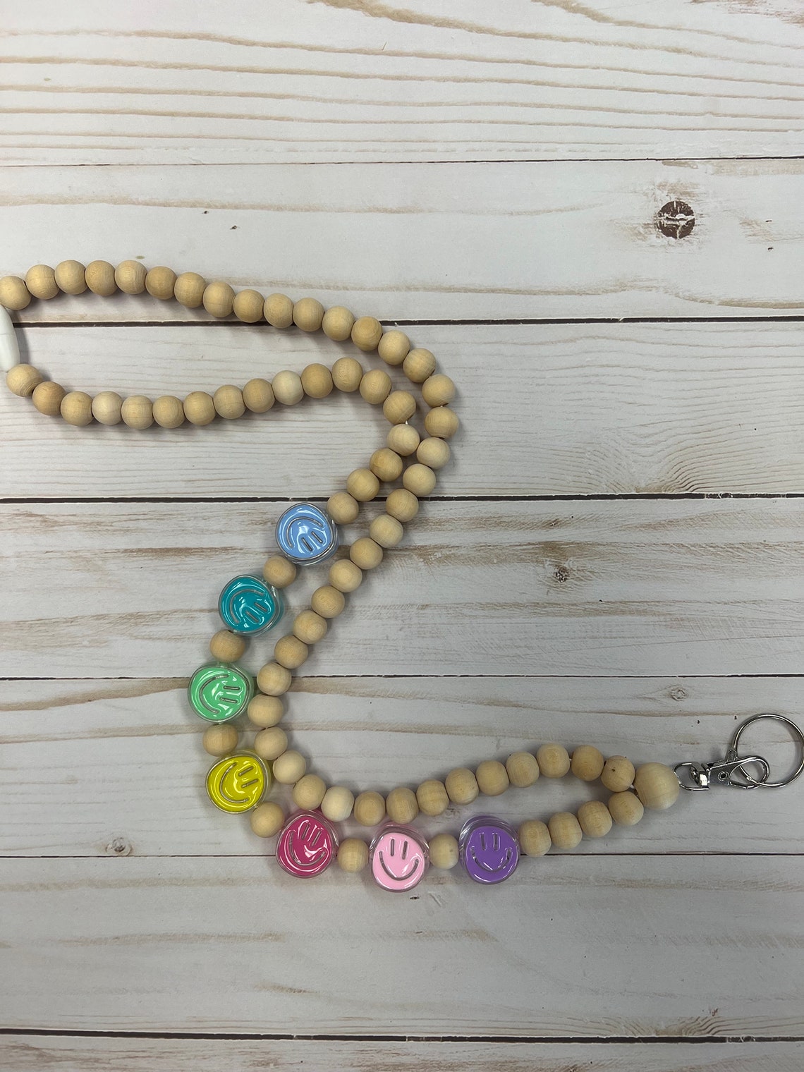 Happy Face Optional Disco Ball Lanyard / Teacher Lanyard / Teacher ...