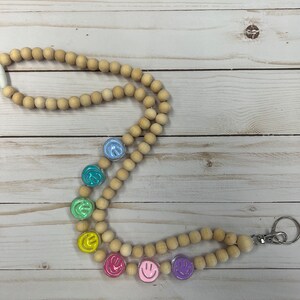 Happy Face Optional Disco Ball Lanyard / Teacher Lanyard / Teacher ...