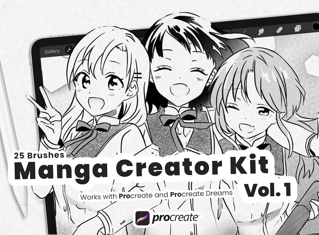 Manga Creator Kit, Procreate Brushes, Brush for Ipad, Comic Brush ...