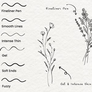 Fine Line Pencils, Fine Line Brush, Procreate Tools, Brushes for Ipad ...