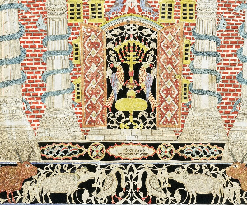 Printable Vintage Jewish Paper Cut Antique Judaism Mizrah | Etsy