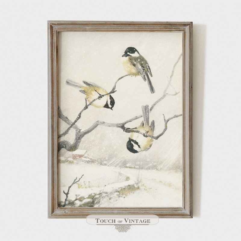 Winter Bird Art - Etsy