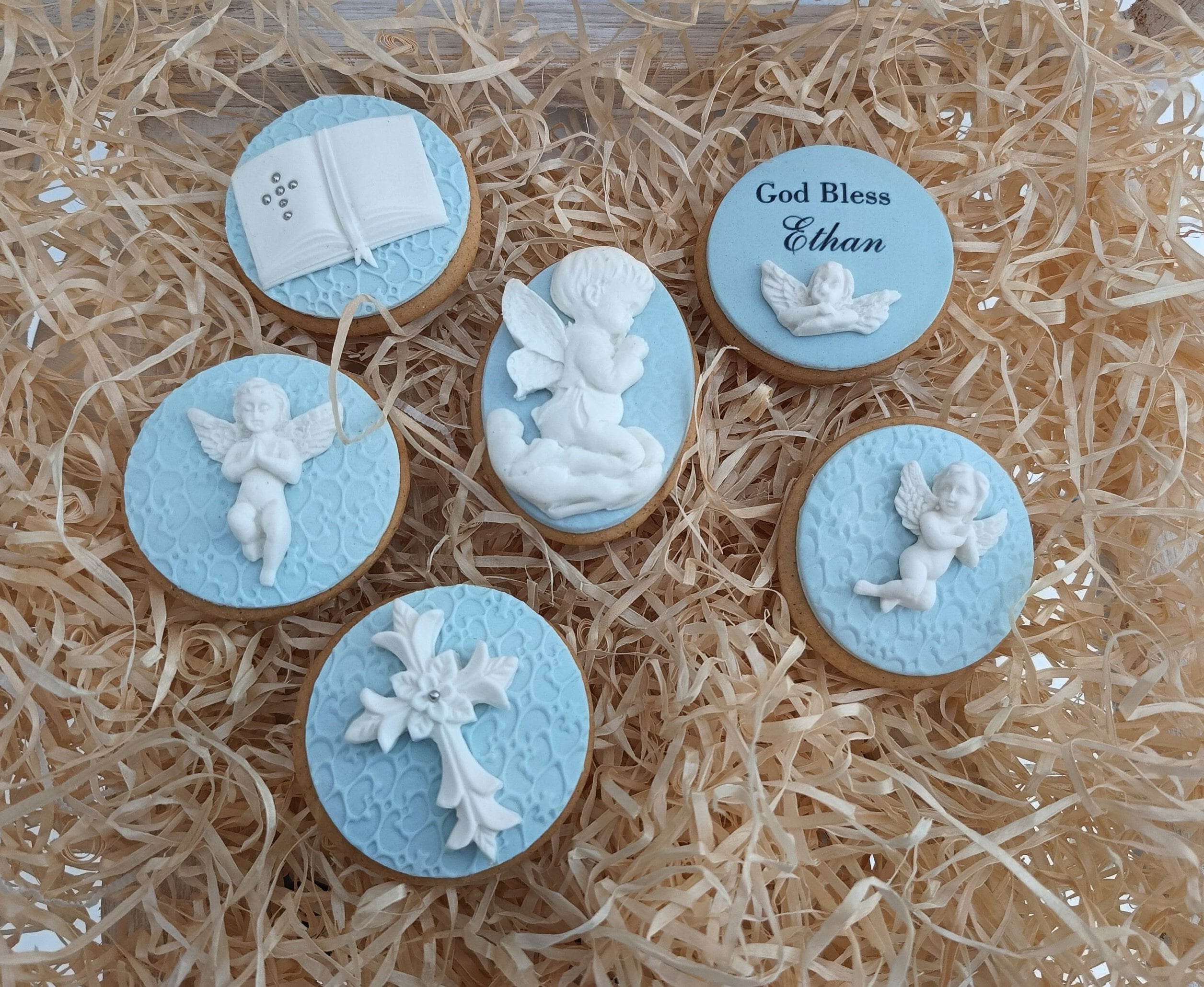 Set of 6 Cookies Christening Cookies Boy or Girl Baptism Communion ...
