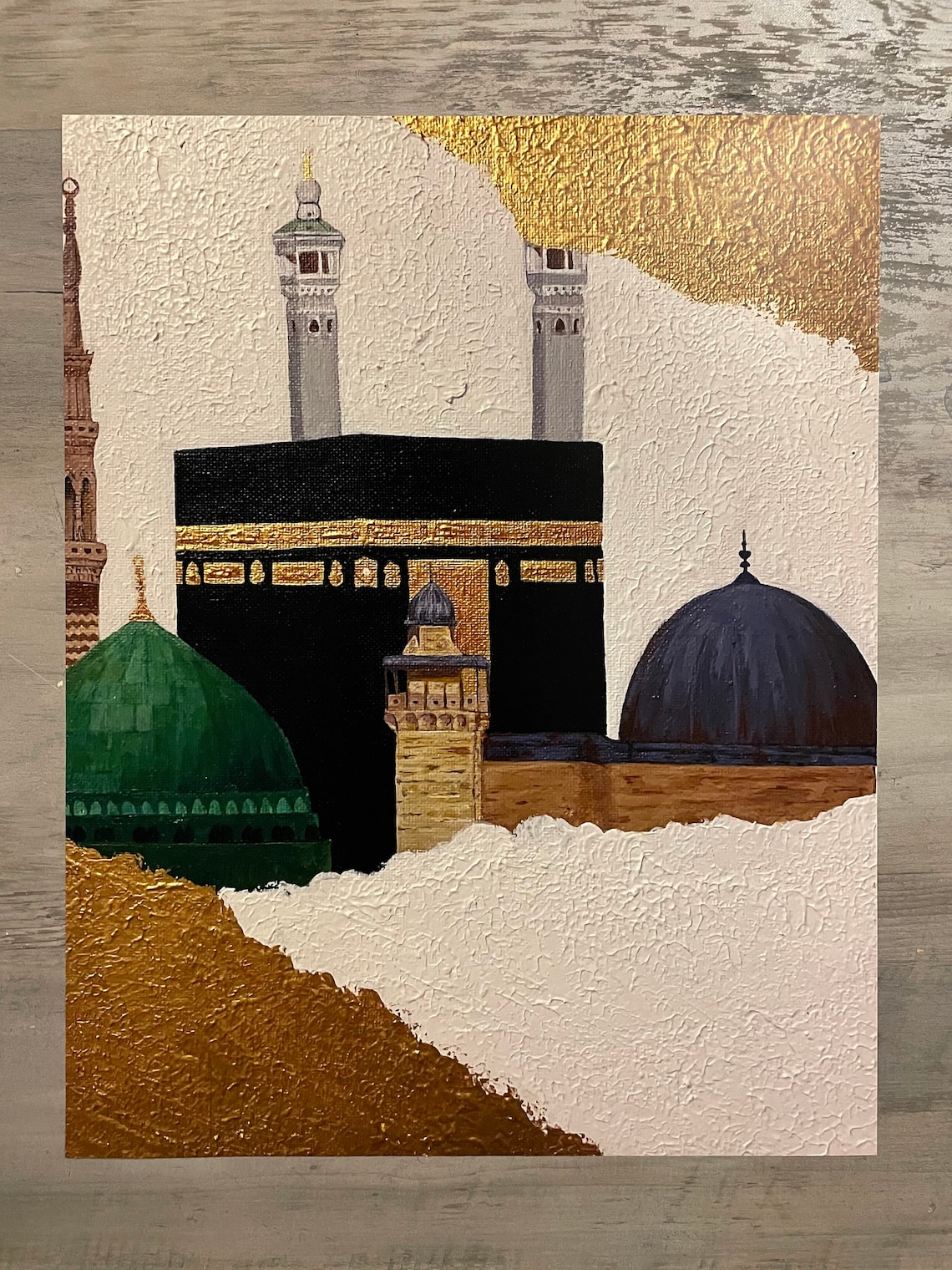 Kaabah Masjid Al Nabawi and Masjid Al Aqsa Islamic art print | Etsy