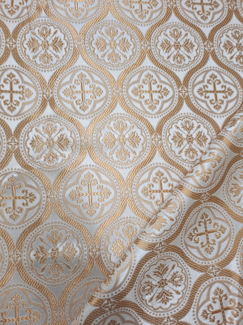 Non-metallic Liturgical Brocade Fabric | Church Jacquard Textile ...