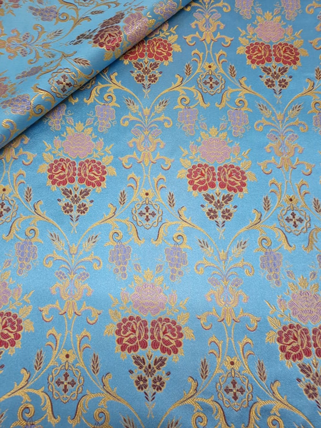 Telas Litúrgicas Brocados No Metálicos Telas de Iglesia - Etsy México