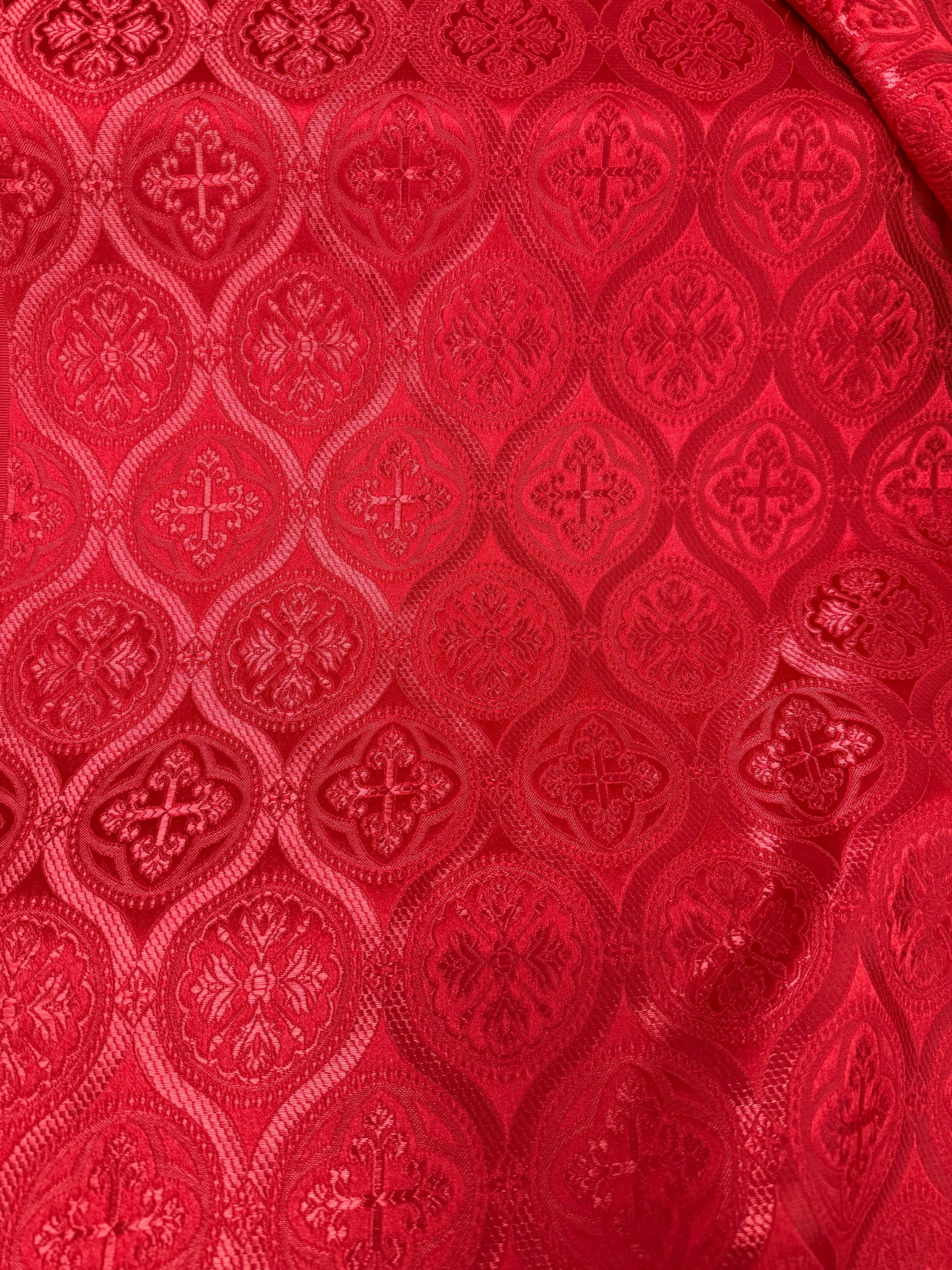 Non-metallic Liturgical Brocade Fabric | Church Jacquard Textile ...