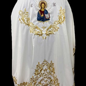 Greek Orthodox Fabric, Machine Embroidery, Available in Deacon, Priest ...