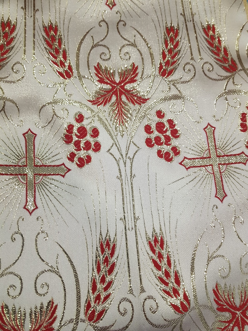 Metallic Lurex Liturgical Brocade Fabric | Catholic & Orthodox Church ...