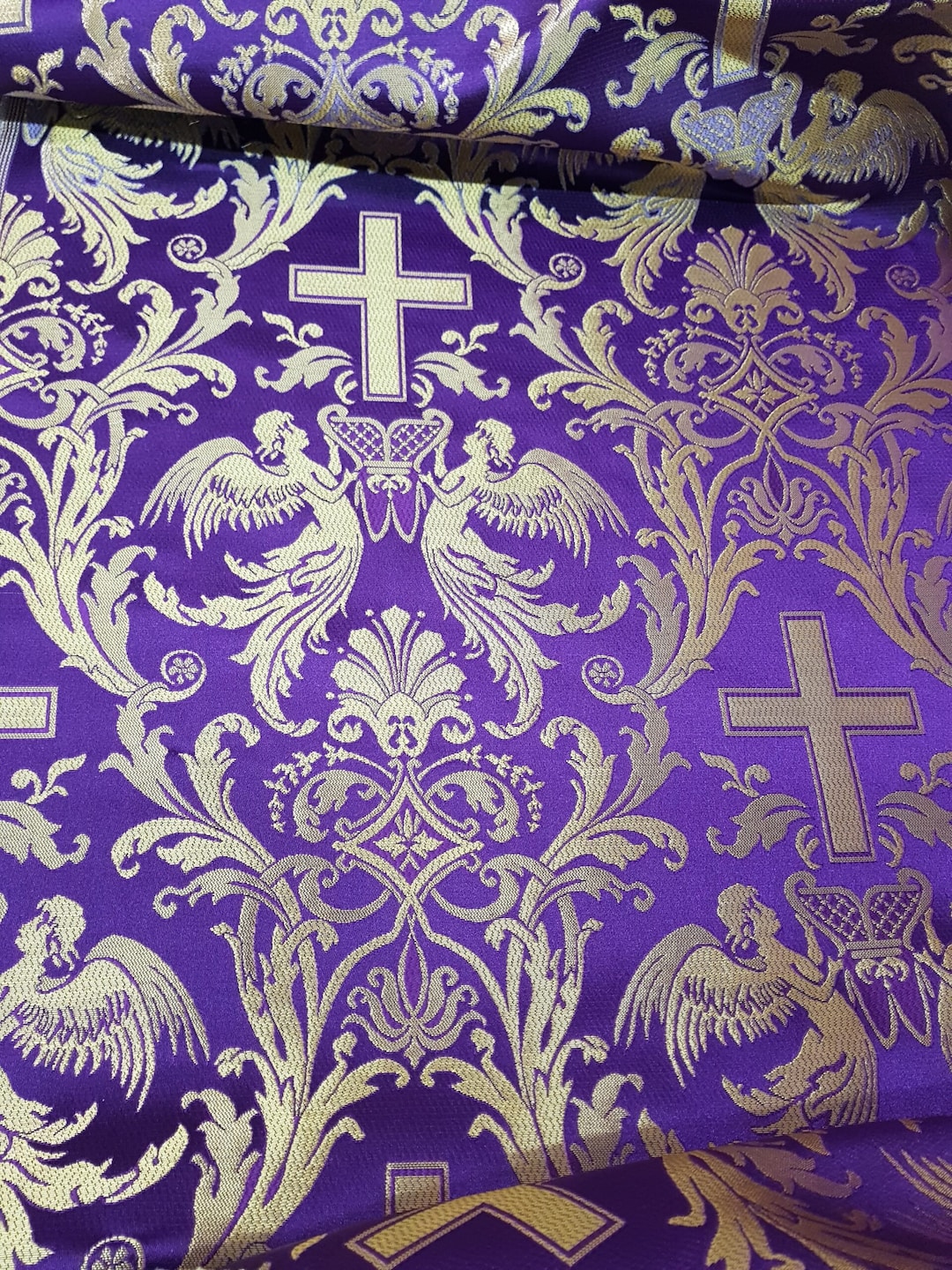 Liturgical Fabrics, Metallic Brocade, Church Fabrics, Angel Fabric ...
