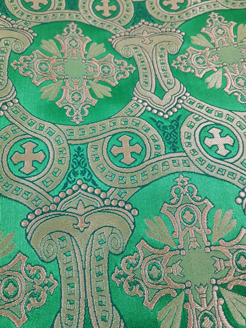 Brocado dorado, vestimentas litúrgicas, brocado metálico - Etsy México