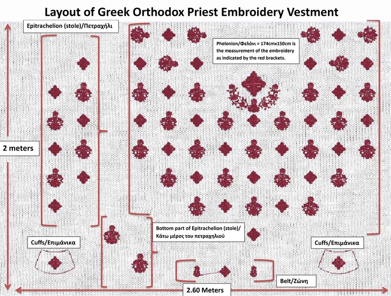 Greek Orthodox Fabric, Machine Embroidery, Available in Deacon, Priest ...