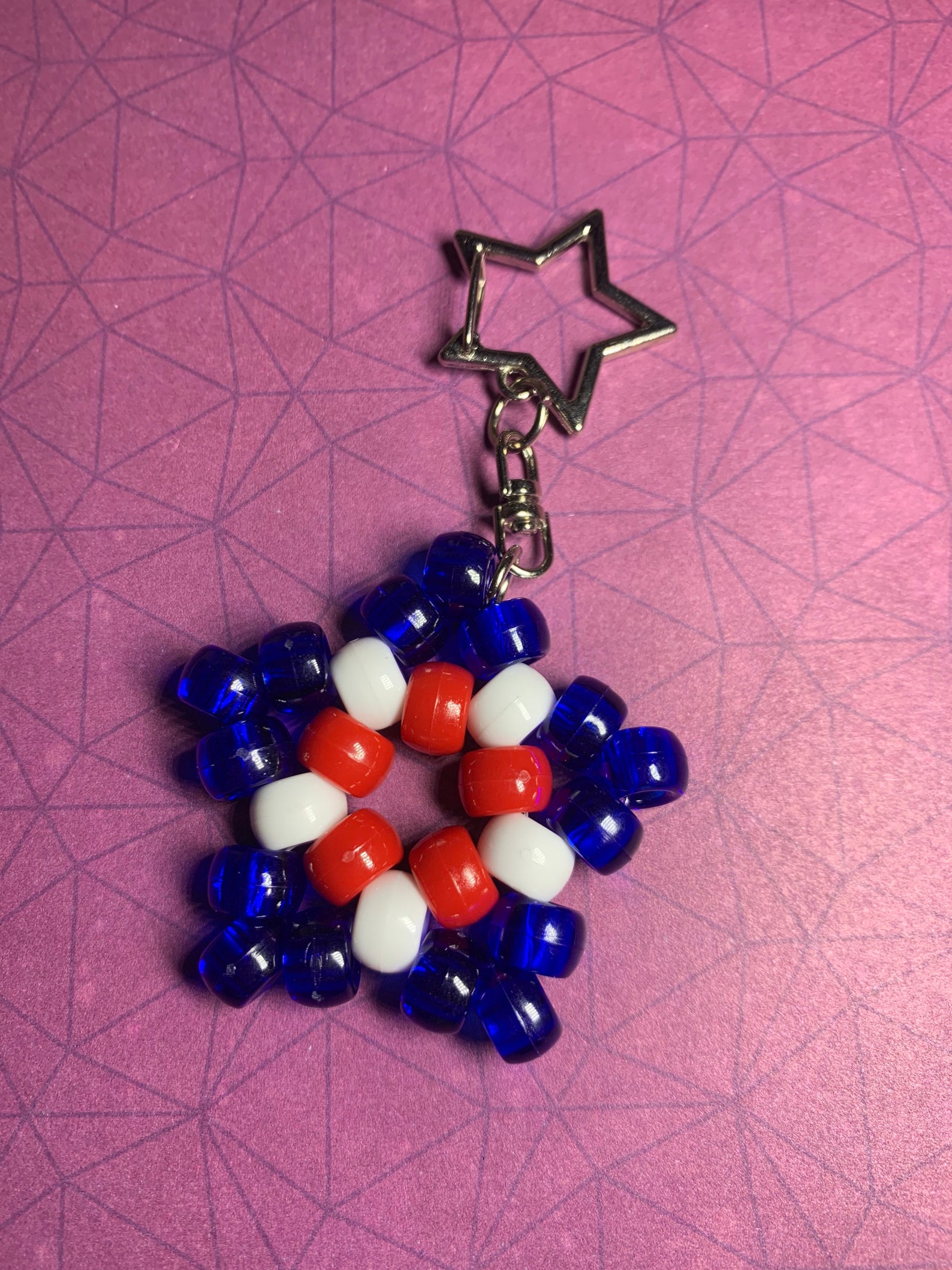 Kandi Star Keychain W/ Star Shaped Clip - Etsy